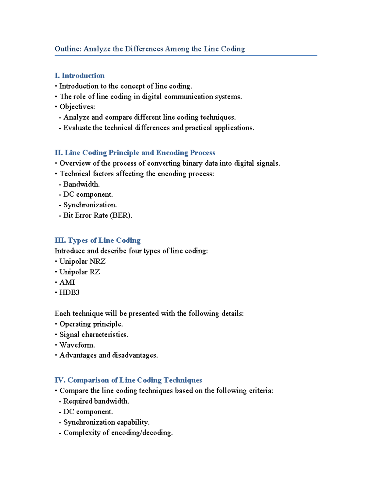 Line Coding Techniques Comparison Outline - Summary Perceel Nr. 235 ...