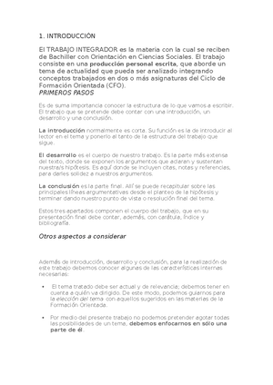 Trabajo integrador Adultos 2000 - TRABAJO INTEGRADOR Guía para la ...