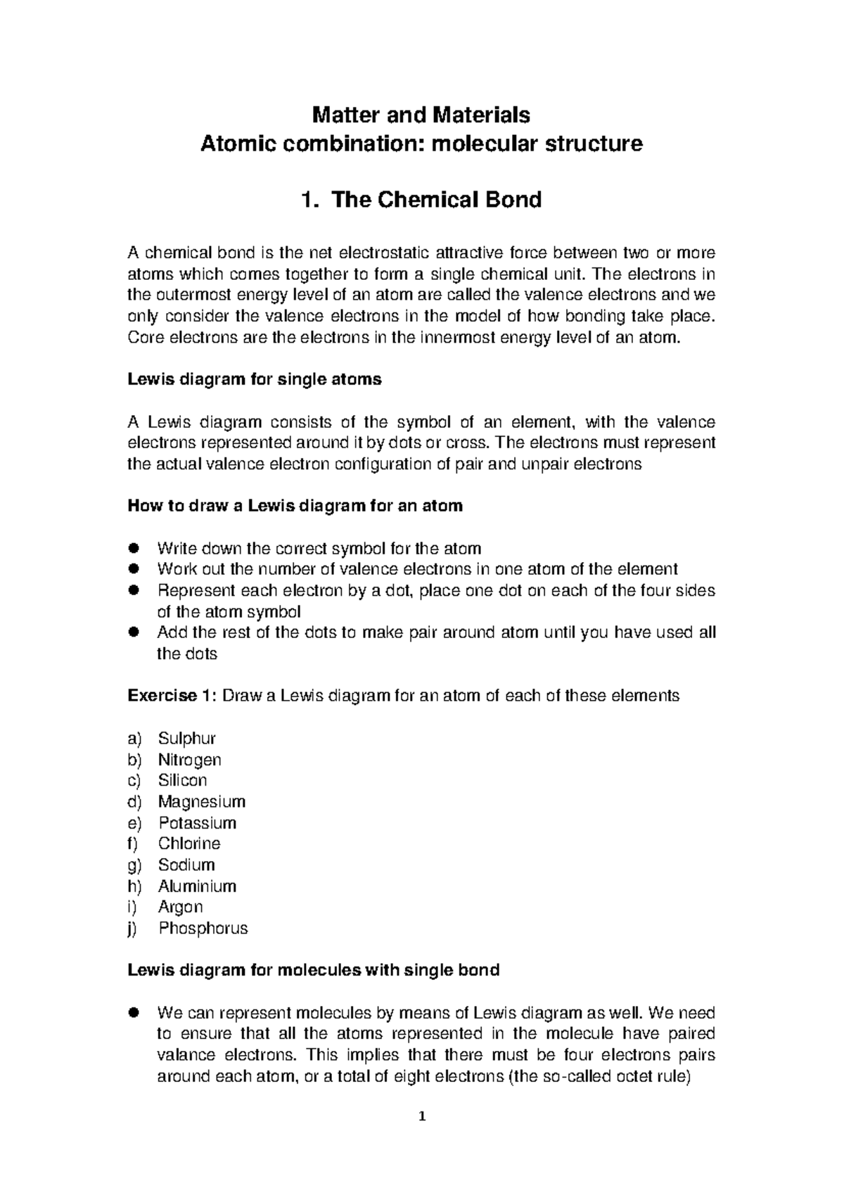 Atomic Combination and Intermolecular Forces: Understanding Chemical ...
