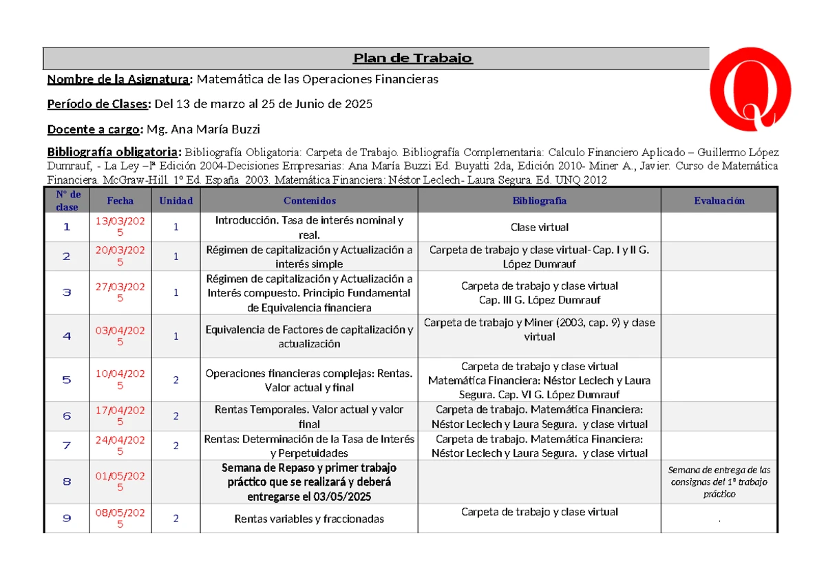 Matemática de las Operaciones Financieras - Clase 10: Sistema Francés ...