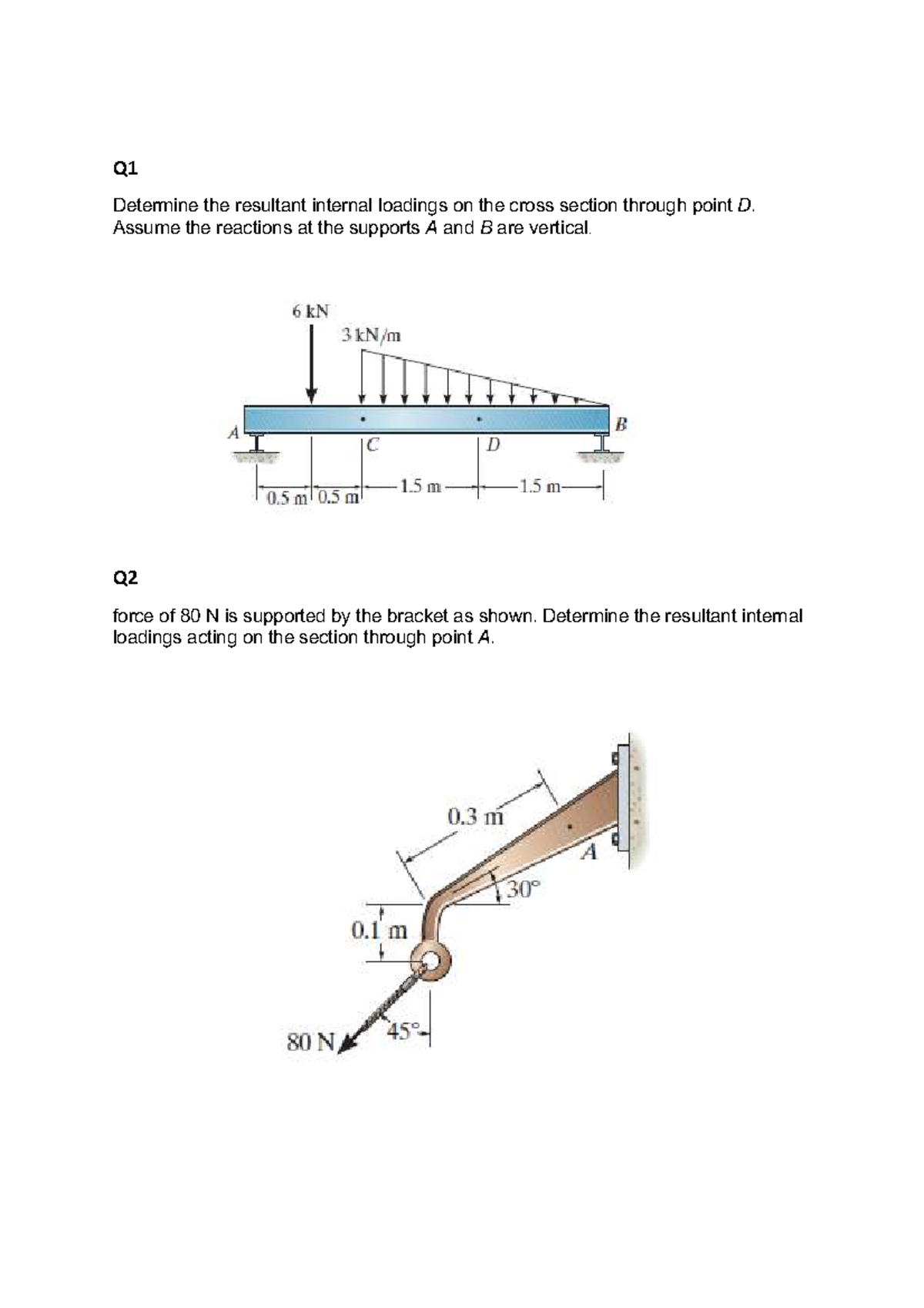 Tutorial 1: Internal Loadings & Stress Analysis (ENG101 WK2) - Studocu