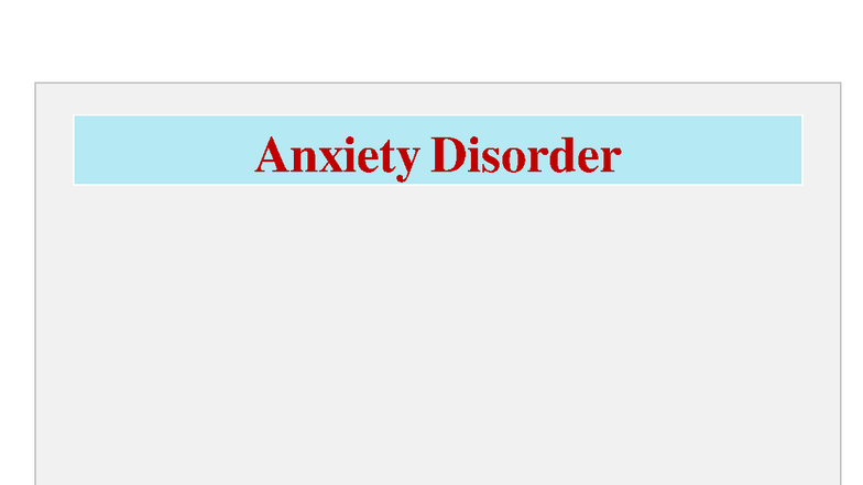 Anxiety Disorder Overview: Introduction and Key Concepts (3. Anxiety ...