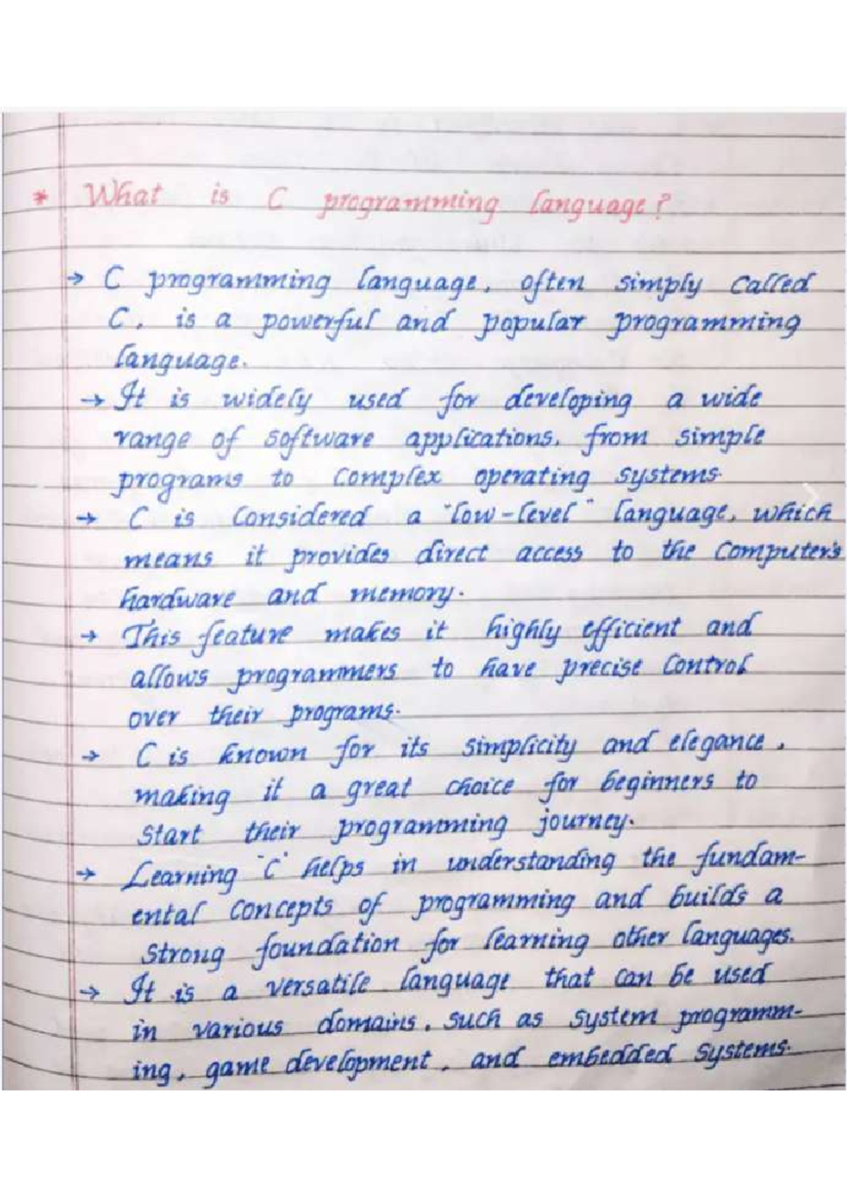 C Programming Language Overview and Its Applications - Studocu