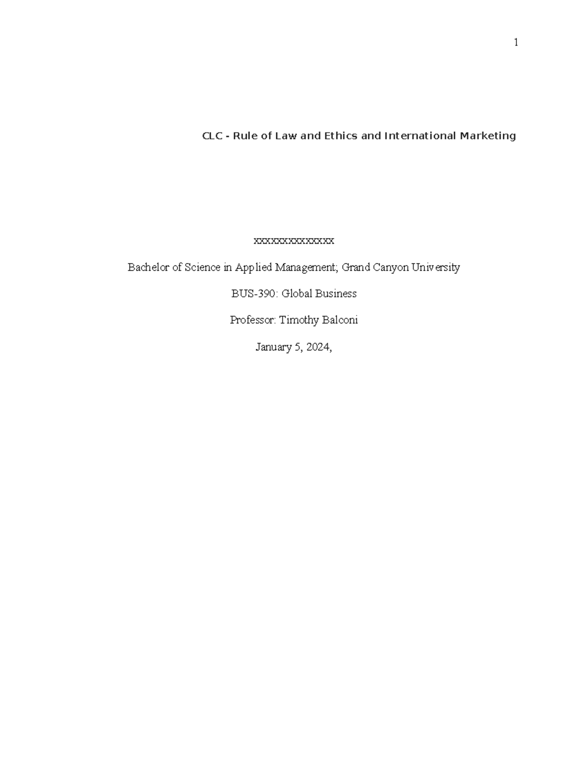 CLC Rule of Law & Ethics in International Marketing: India Analysis ...