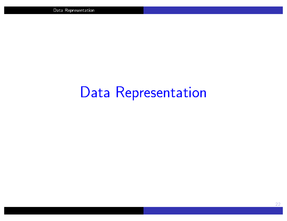 Data Representation of Integers: Overview and Encoding Methods - Studocu