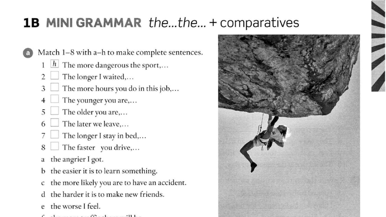 Unit 1 Mini-Grammar: The... The... Comparatives Exercises - Studocu