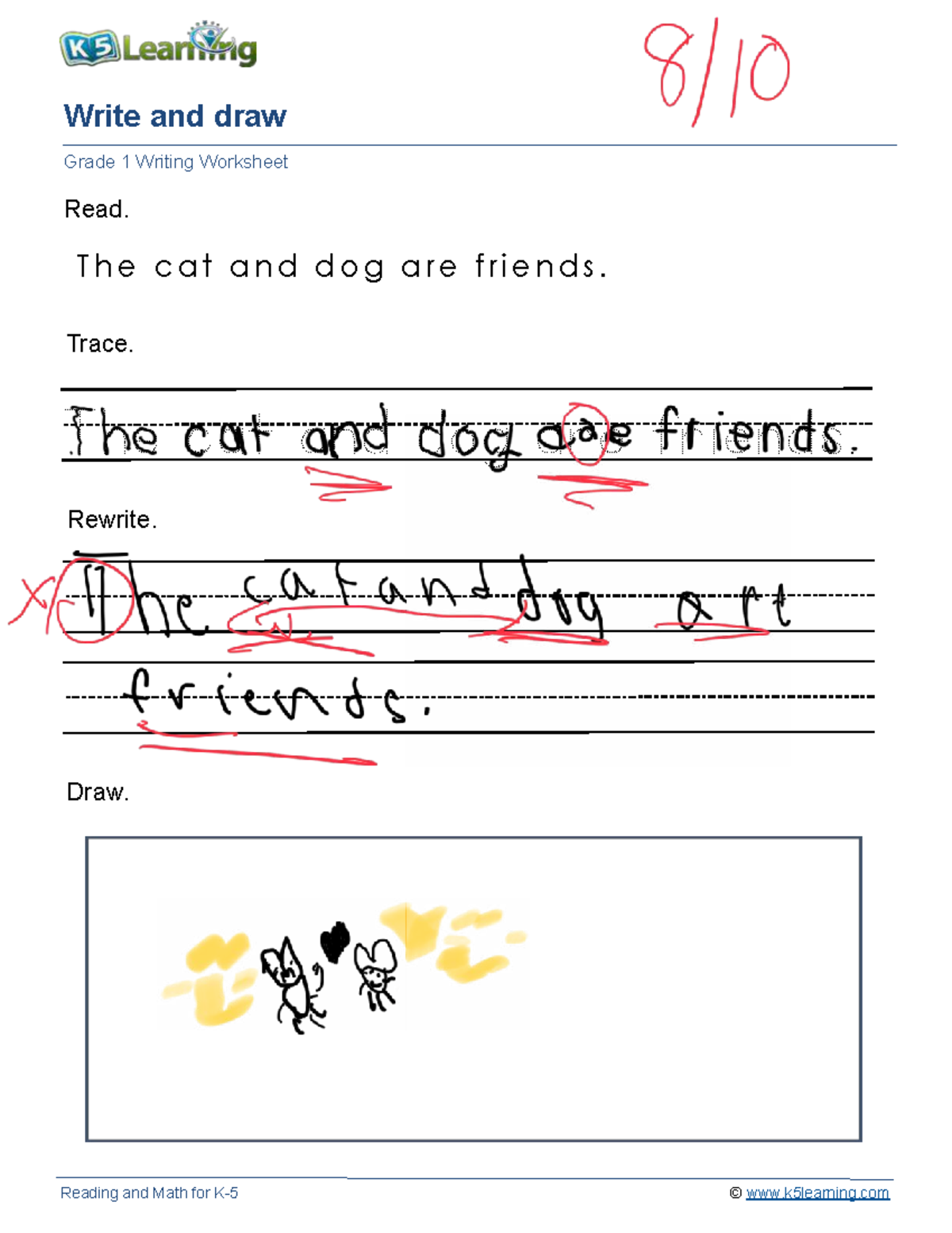 Grade 1 write draw a - jfdbnudfbnusbnfueb - AN 102 - Reading and Math ...