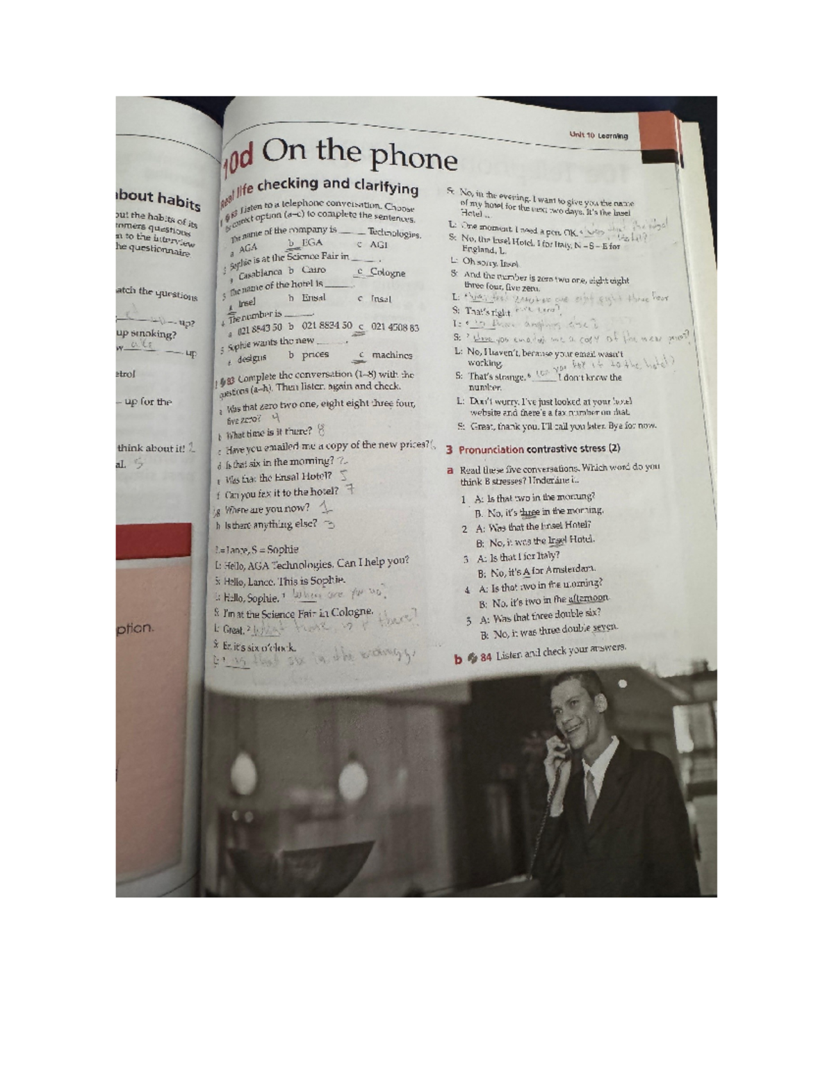 Unit 10: Telephone Conversations & Customer Habits - English Workbook ...