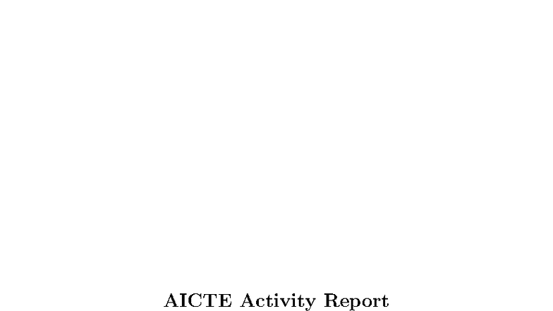 AICTE Activity Report - March 2025: Enhancing Skills & Community ...