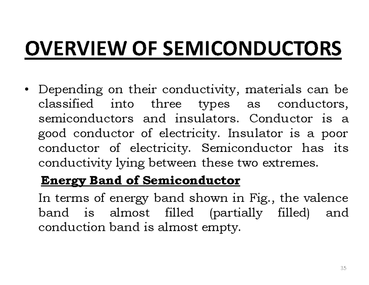 Semiconductor Overview and PN Junction Theory (BEEE) - Studocu