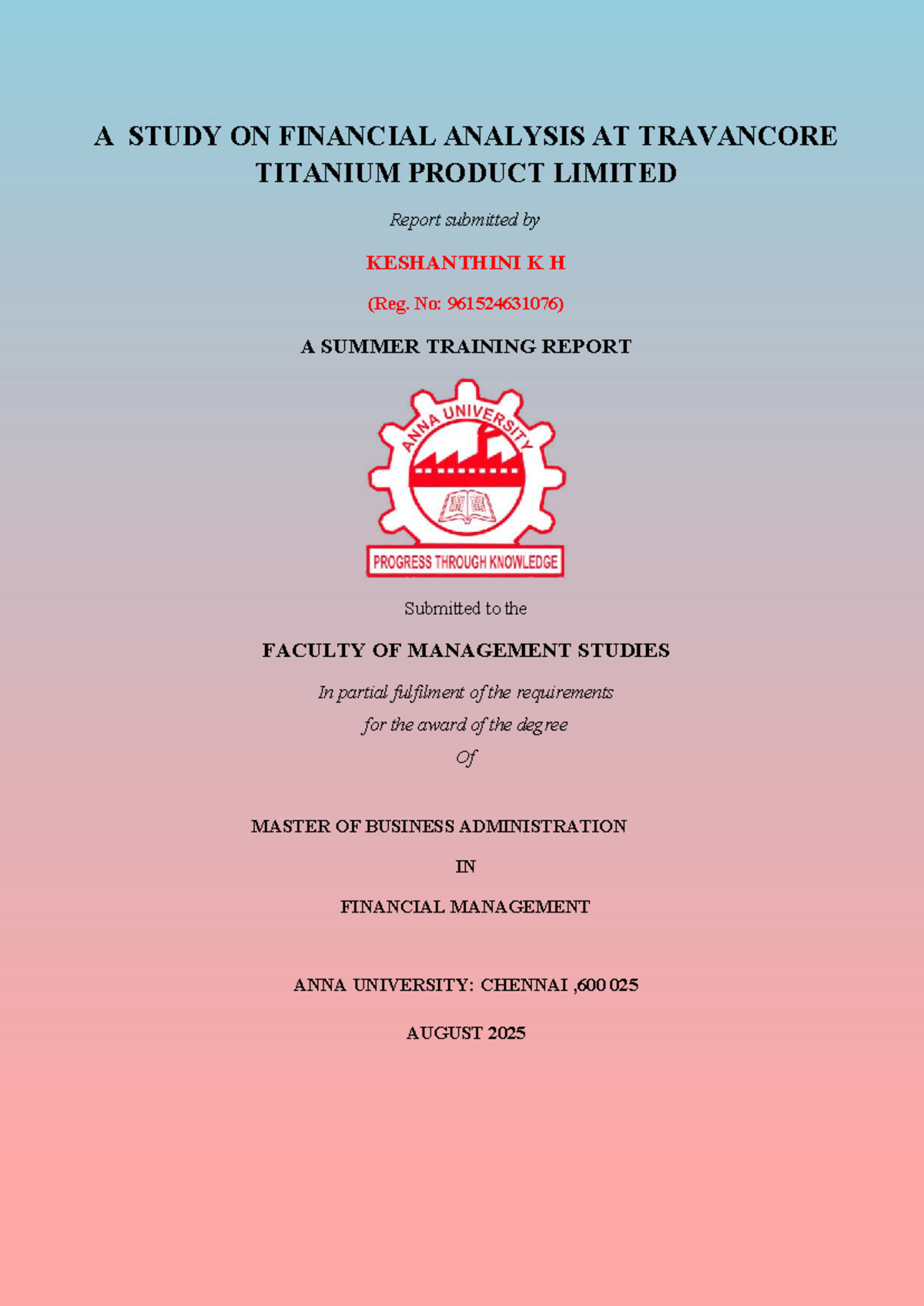 Mini Project Front Page - Computer Science ...