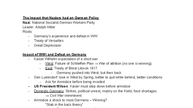 Nazi Foreign Policy and Its Impact on Germany: A Historical Analysis ...