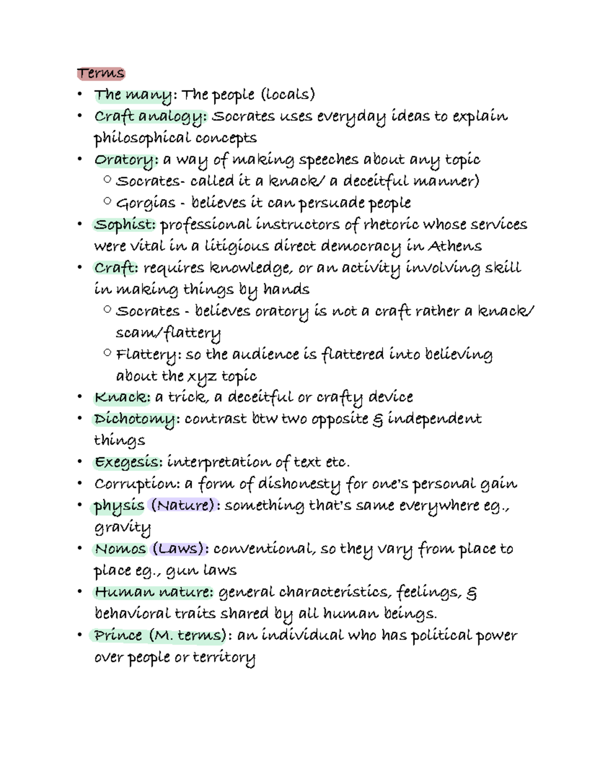 Mid-Term Prep: Philosophical Concepts and Rhetoric Analysis - Studocu