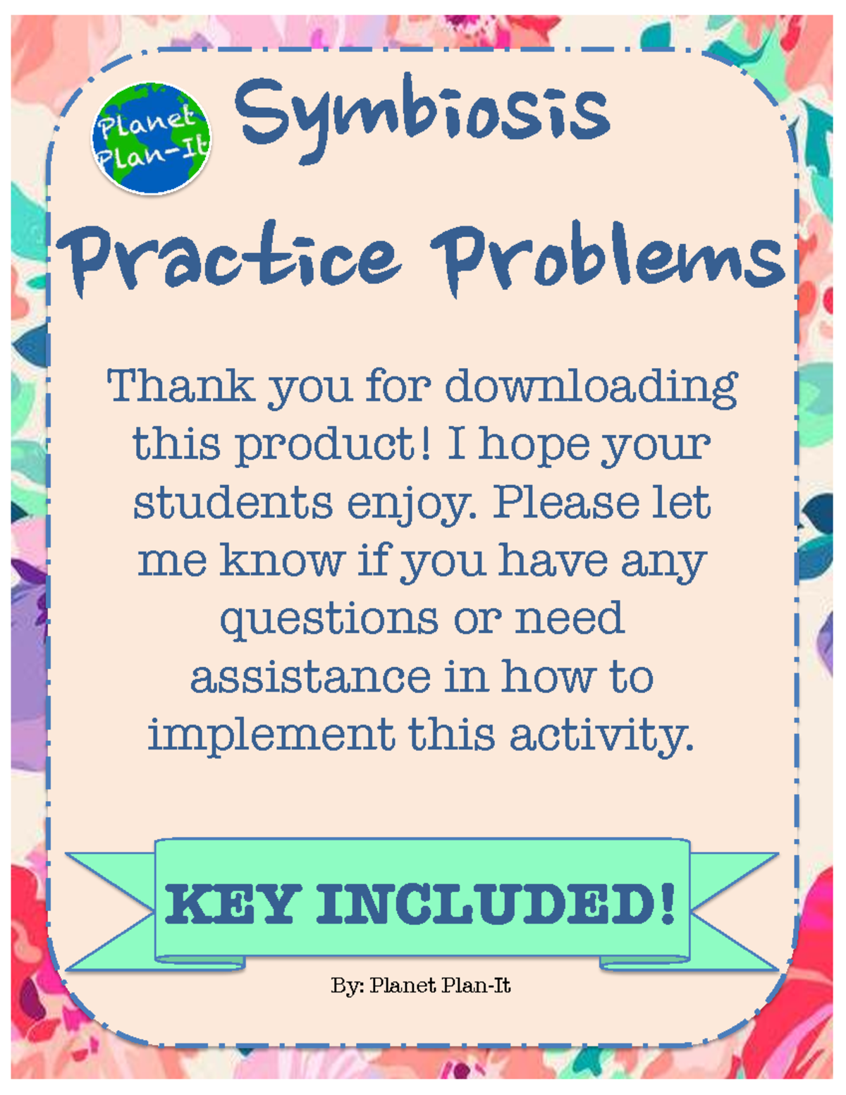 Symbiosis Worksheet: Understanding Mutualism, Commensalism ...
