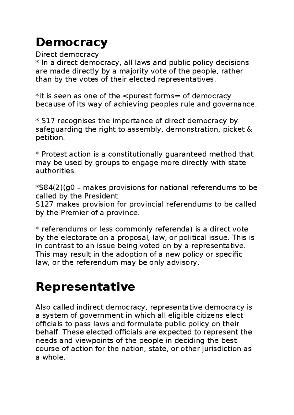 Democracy - Family lectures notes which will help you to better ...