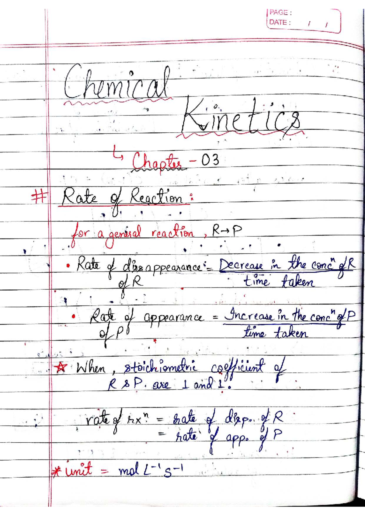 Chemical Kinetics (CHEM 101) Important Formulas & Derivations - Studocu