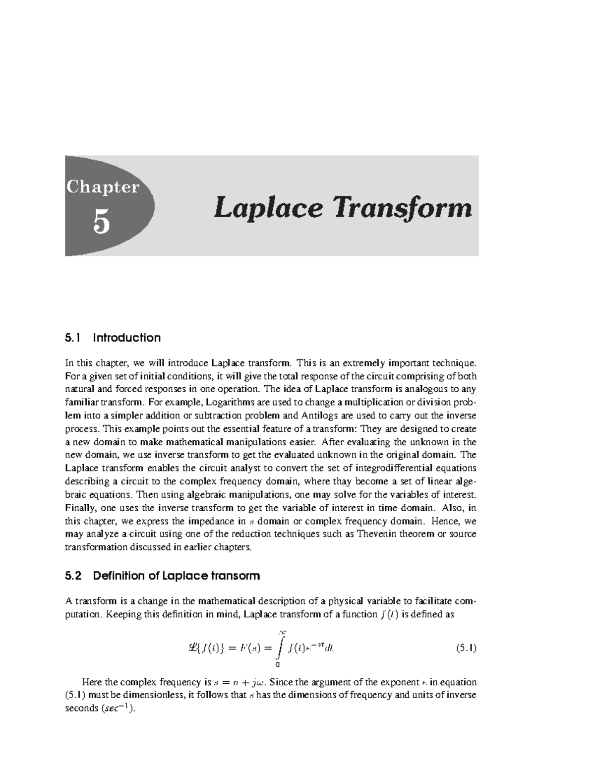 Unit 7: Laplace Transforms in Network Theory - Studocu