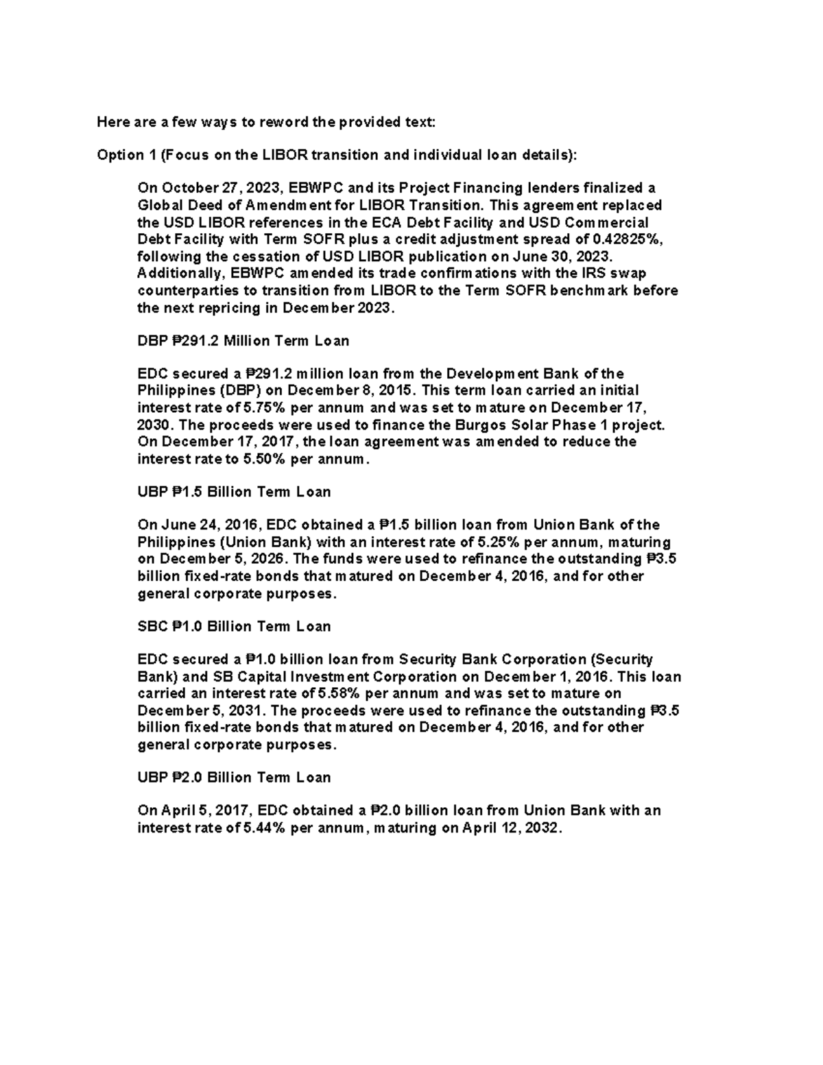 LIBOR Transition and Loan Amendments Overview - Finance 101 - Studocu