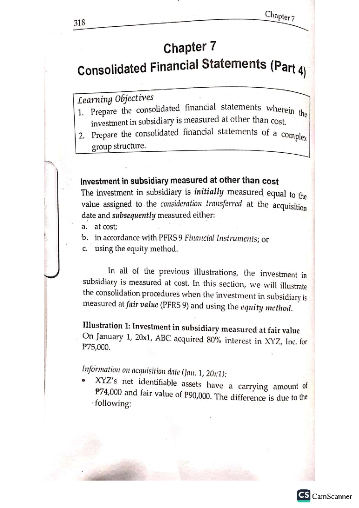Chapter 7: Consolidated Financial Statements (Part 4) Overview and ...