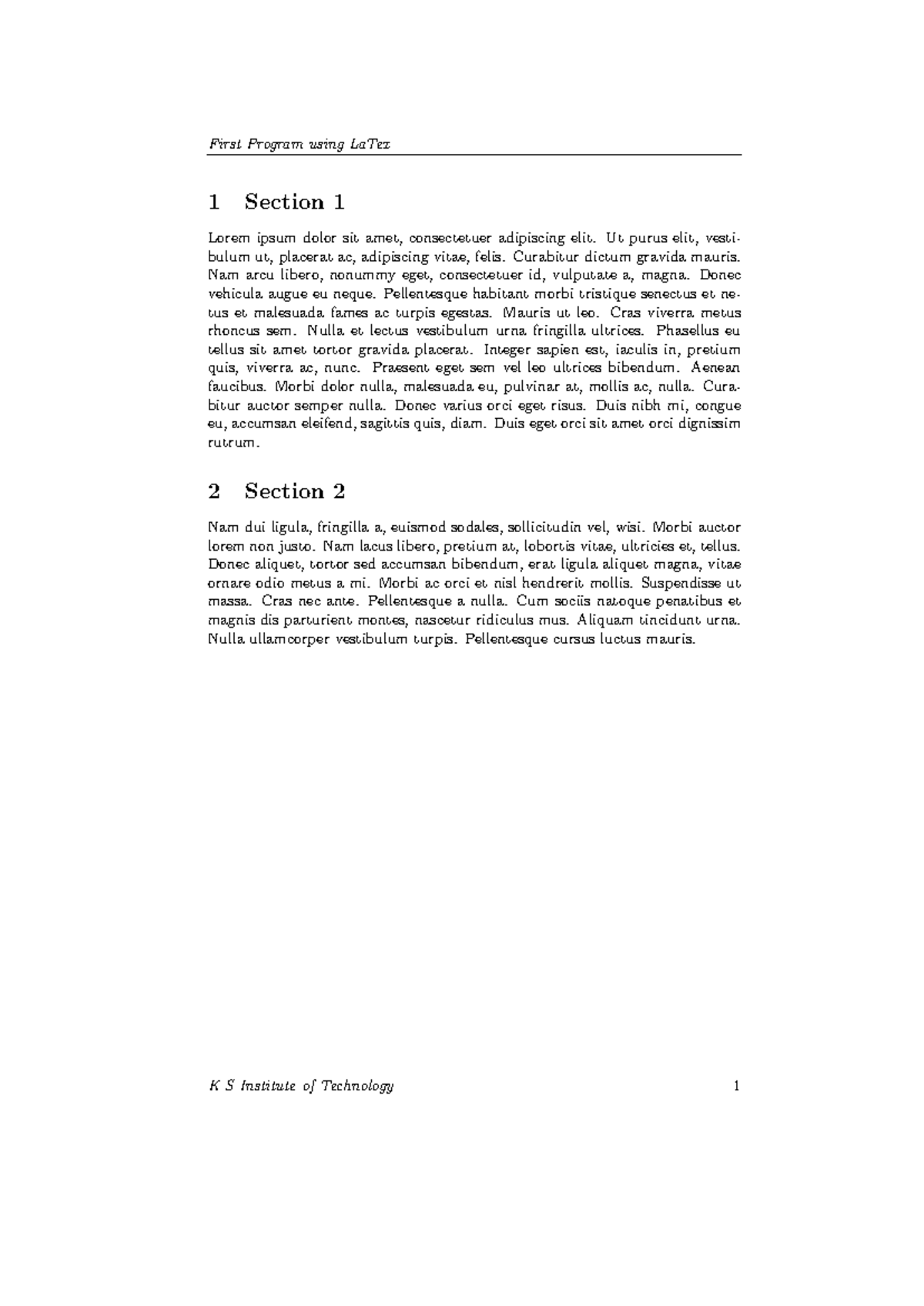 First Program in LaTeX: A Beginner's Guide - Studocu