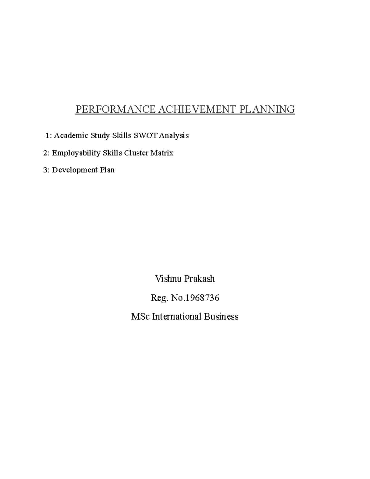 Assignment PAP 2 - performance achievement - PERFORMANCE ACHIEVEMENT ...