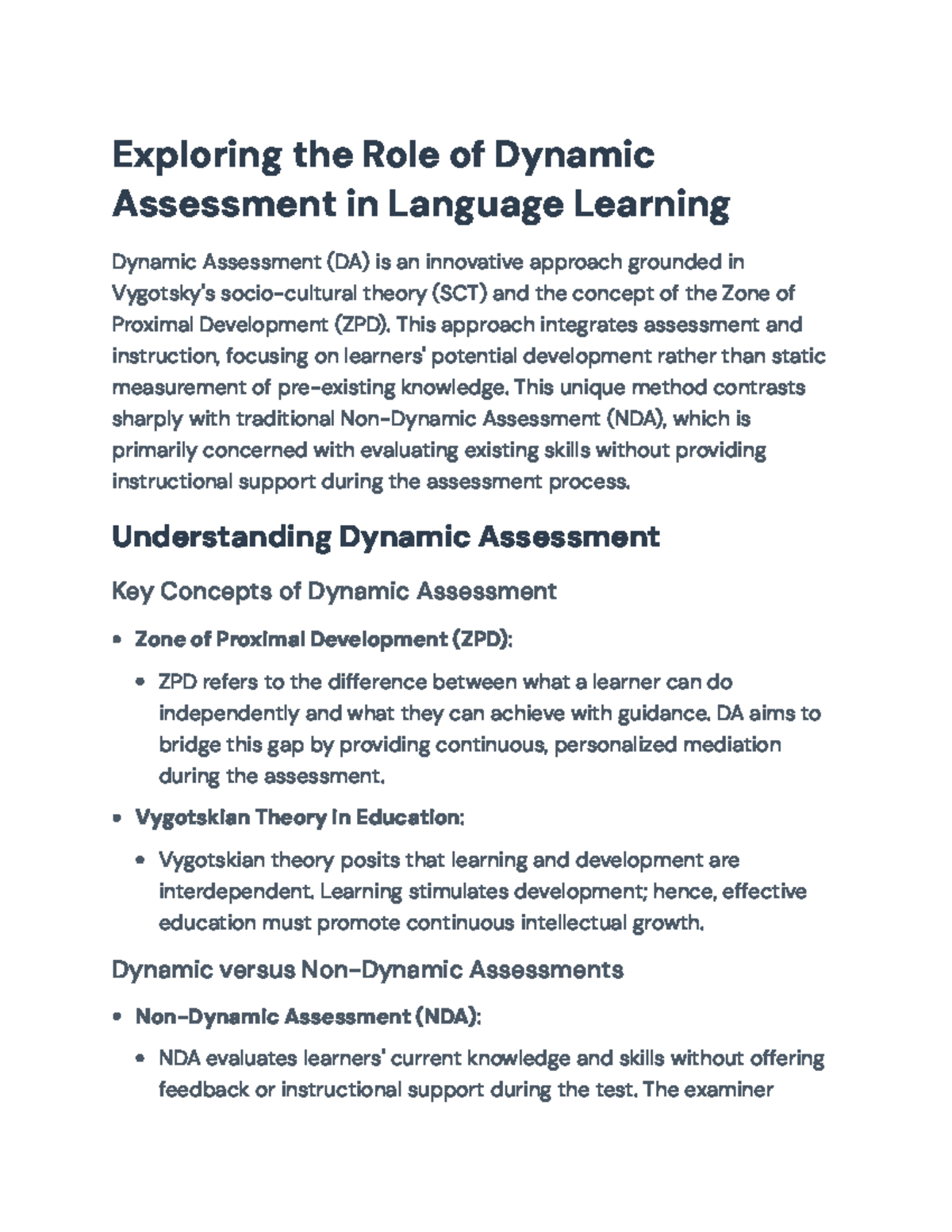Dynamic Assessment in Language Learning: A Pilot Study on Listening ...
