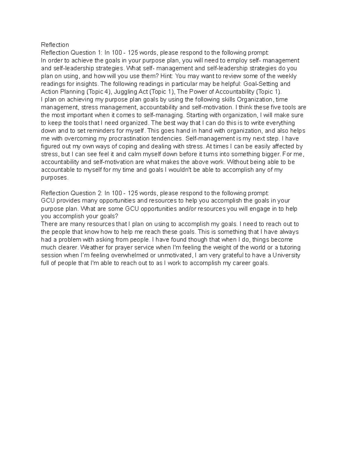 This Topic 4 Reflection - Reflection Reflection Question 1: In 100 ...