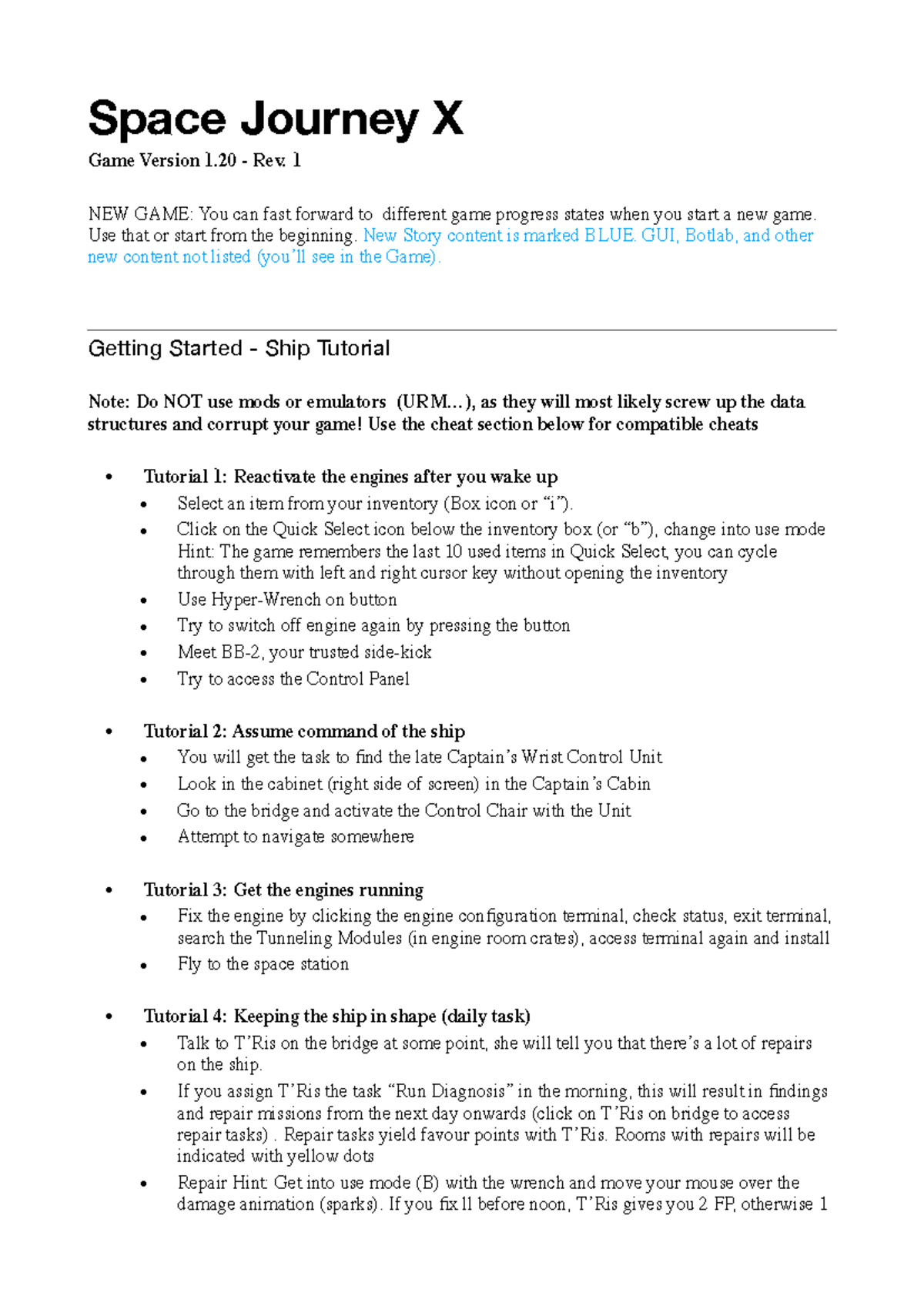 SJX V1-20 - Comprehensive Game Walkthrough and Tutorials - Studocu