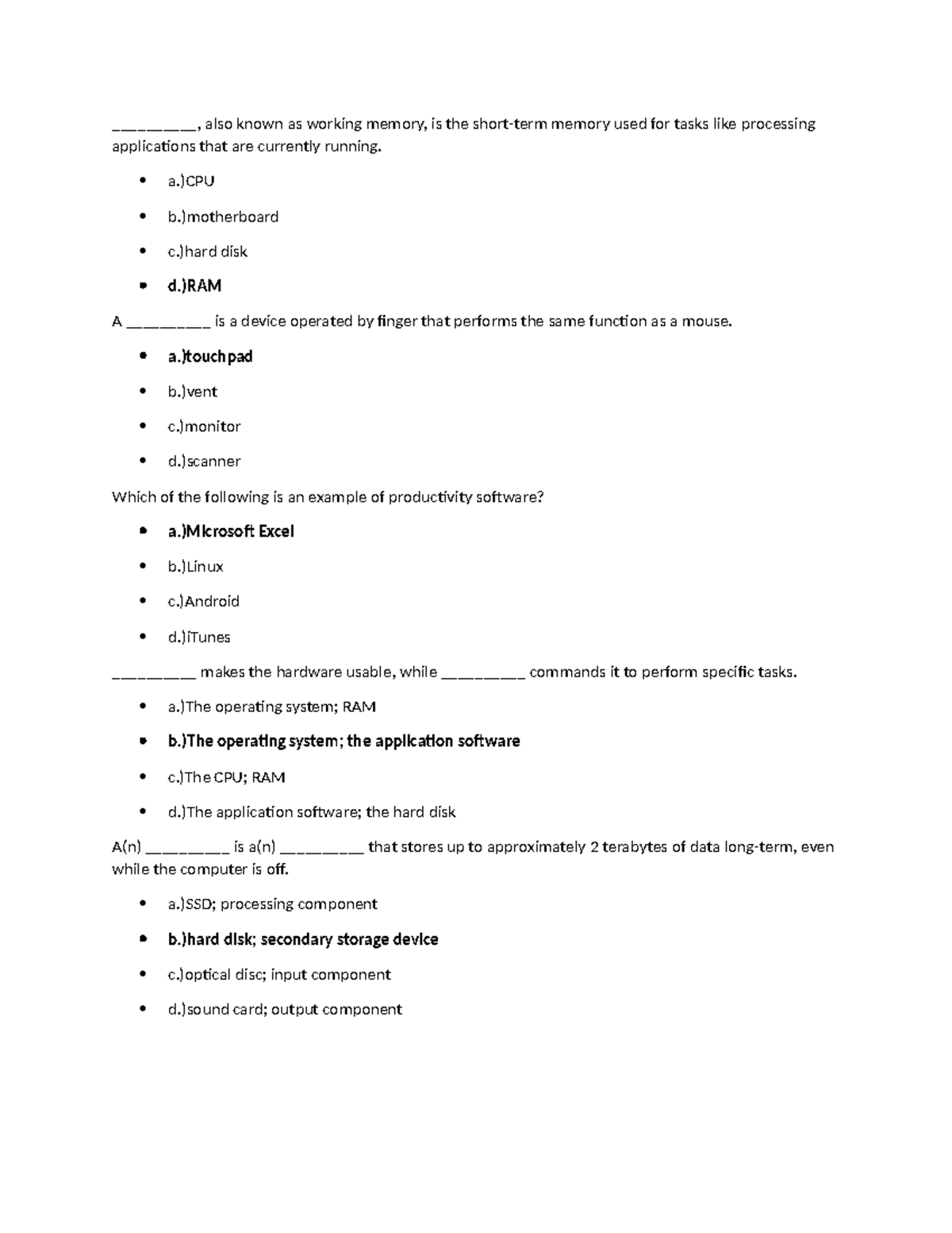 Unit 1 Challenge 1.2: Understanding Computer Hardware & Software - Studocu