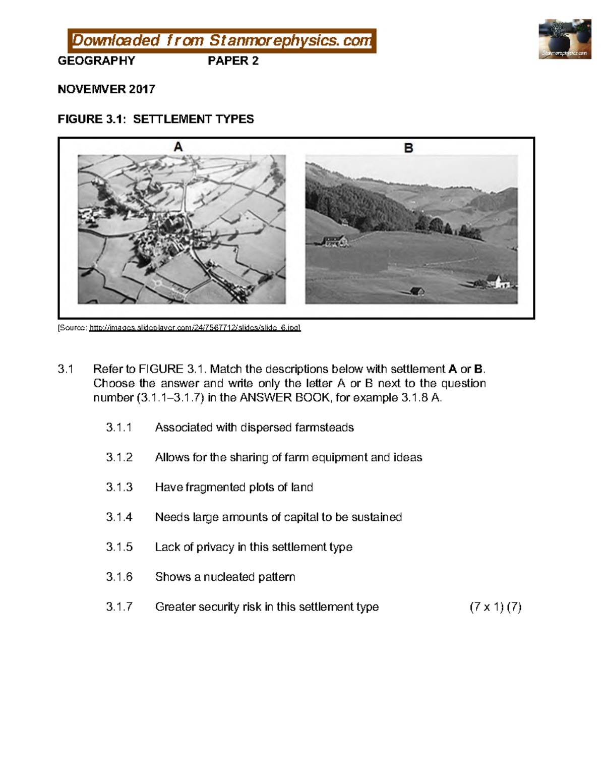 Grade 12 Geography Paper 2 Revision Guide for November 2017 Exam - Studocu