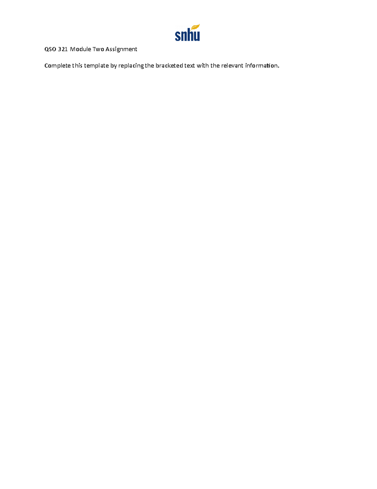 2-3 Assignment- Maintaining Supplier Relationships - QSO 321 Module Two Assignment Complete this ...