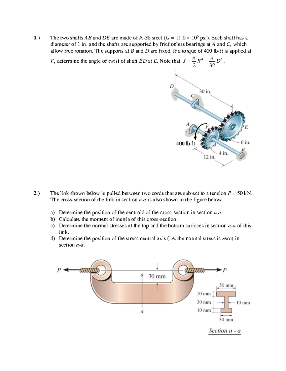 MECH 3211 Lecture 1 Detailed Review on Shaft Twisting and Stress ...