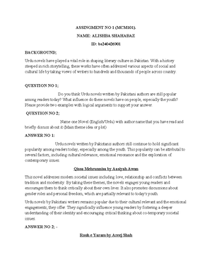 Introduction to Mass Communication - Answer 1st:- Yes, readers still ...