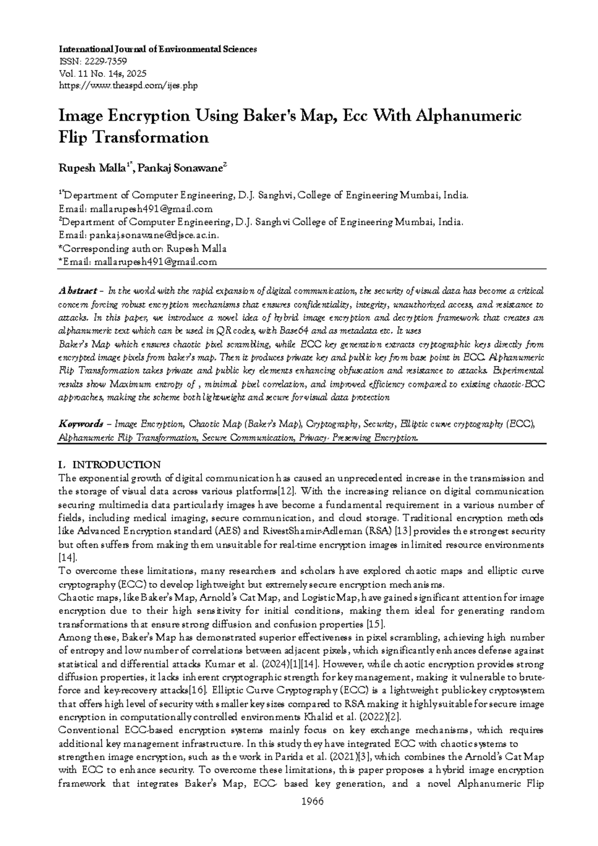 Image Encryption Using Map, ECC & Alphanumeric Flip Transformation ...