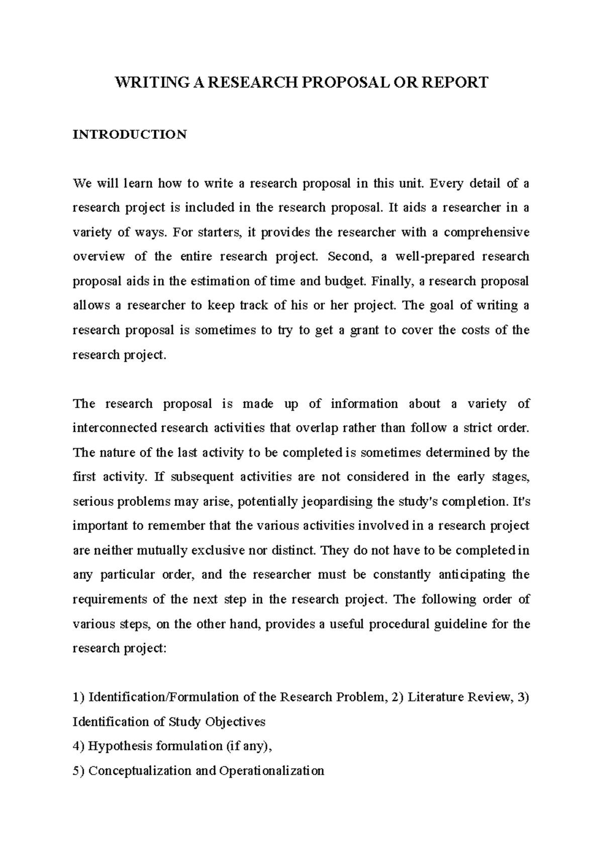 Research Proposal Writing Guide: Essential Steps and Strategies - Studocu