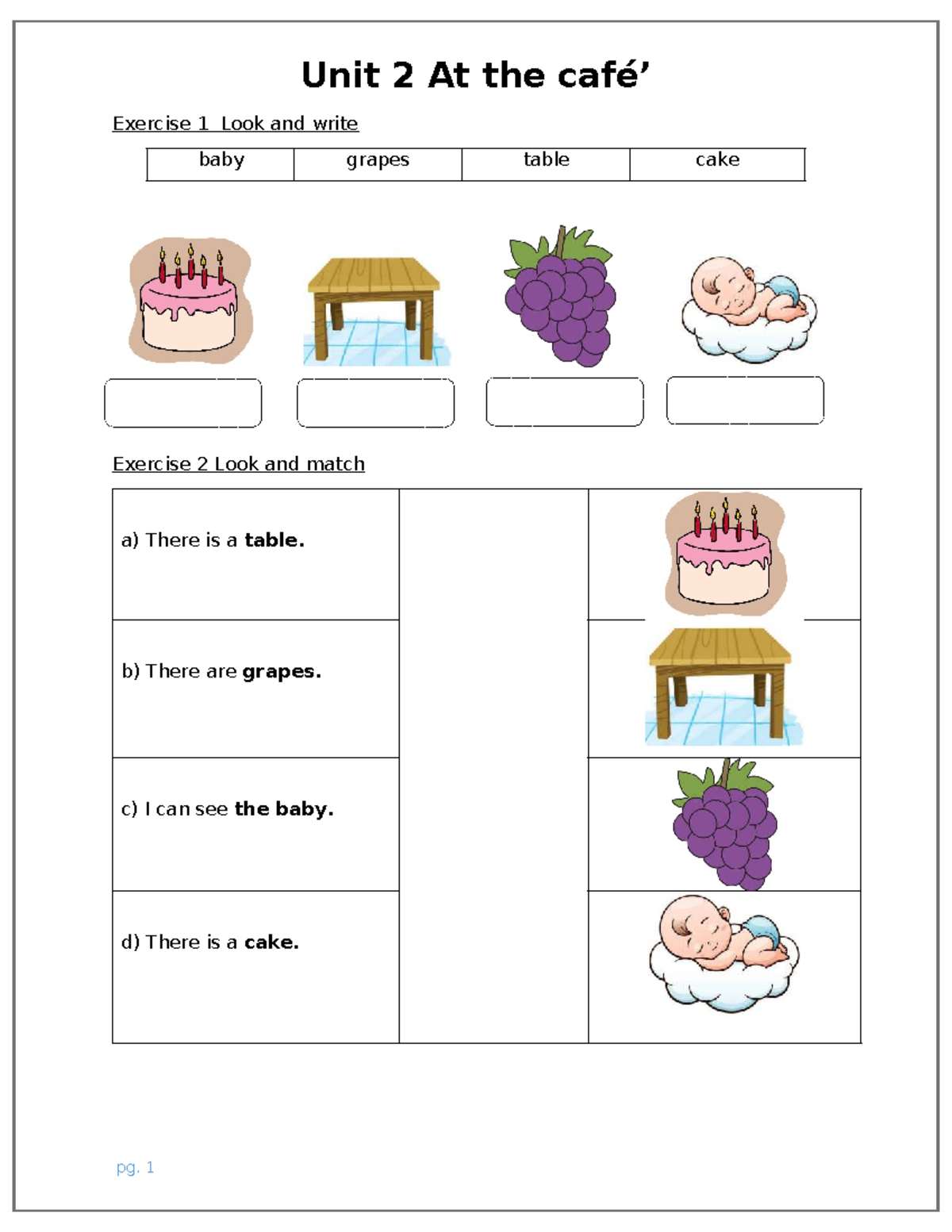 Unit 2 - Exercise Activities and Matching Tasks - Studocu