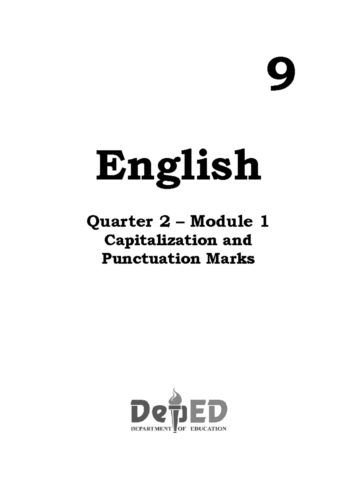 Q2 English: Capitalization & Punctuation Study Guide for Grade 9 - Studocu