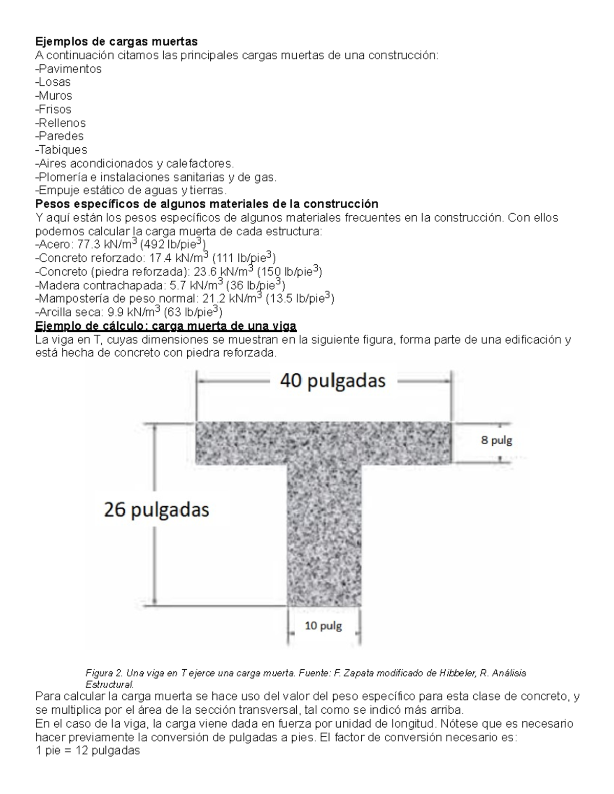 Cálculo y Ejemplos de Cargas Muertas en Construcción - Studocu