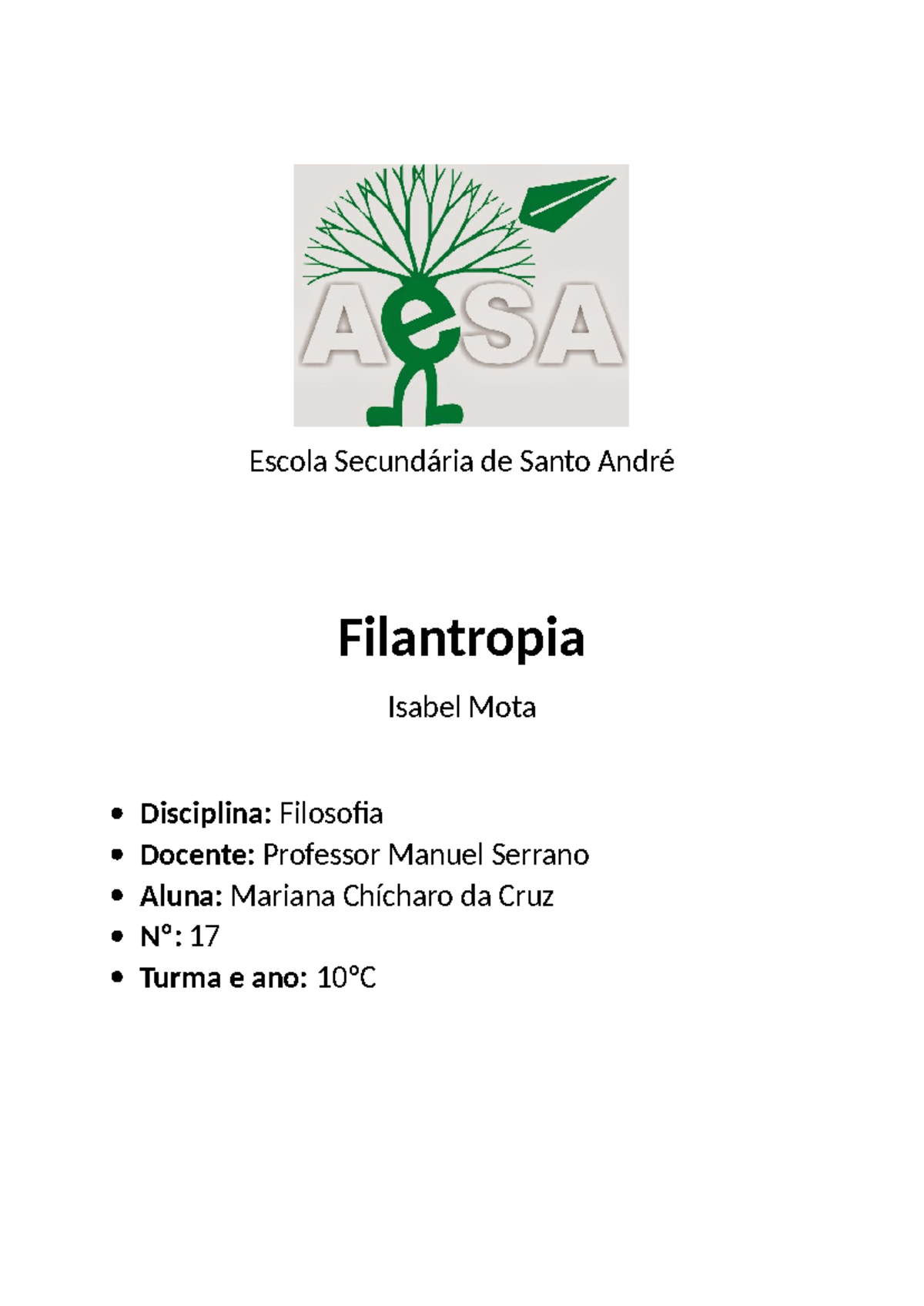 Filantropia - 4) Diferença entre caridade e filantropia (pág. 5 ...