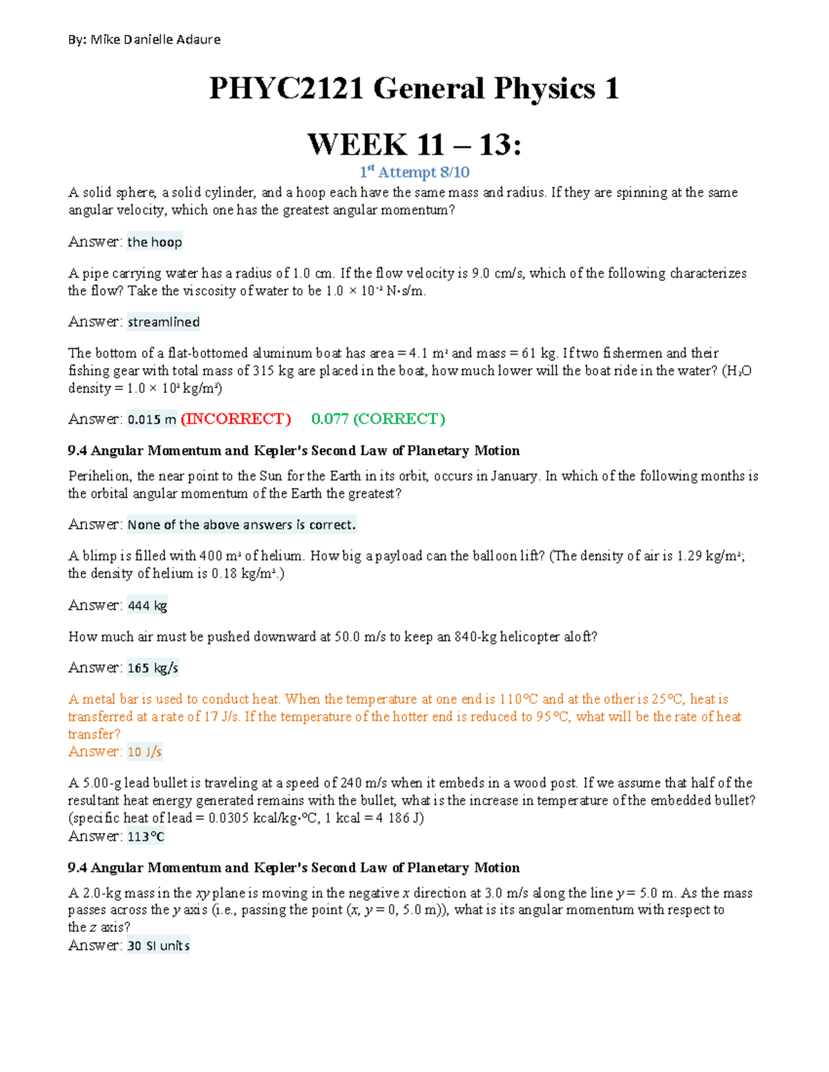 Scribd - eybzysuwiajajdhususs ayan - PHYC2121 General Physics 1 WEEK 11 ...