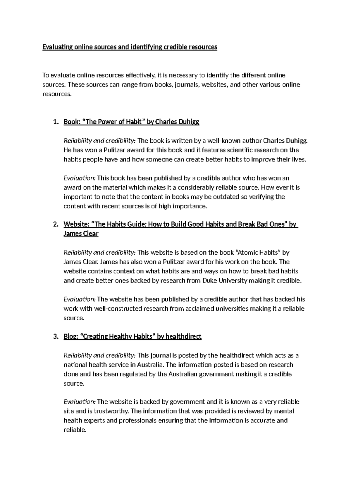 Evaluating Online Sources: Credibility Assessment for ENG Assignment ...