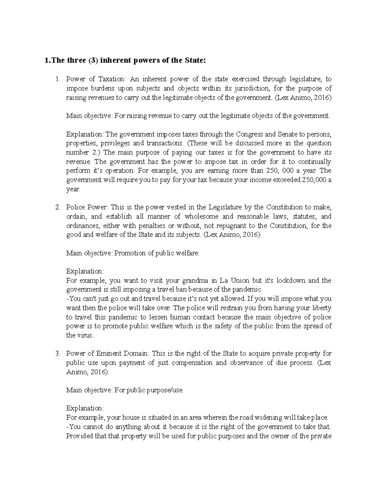 Introduction to Taxation: Inherent Powers & Lifeblood Doctrine Overview ...