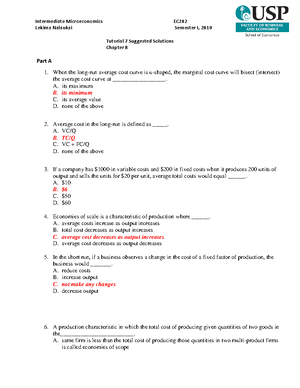 EC311 Tutorial 4 and 5 - notes - EC311 – TUTORIAL 4 AND 5 Question 1 ...
