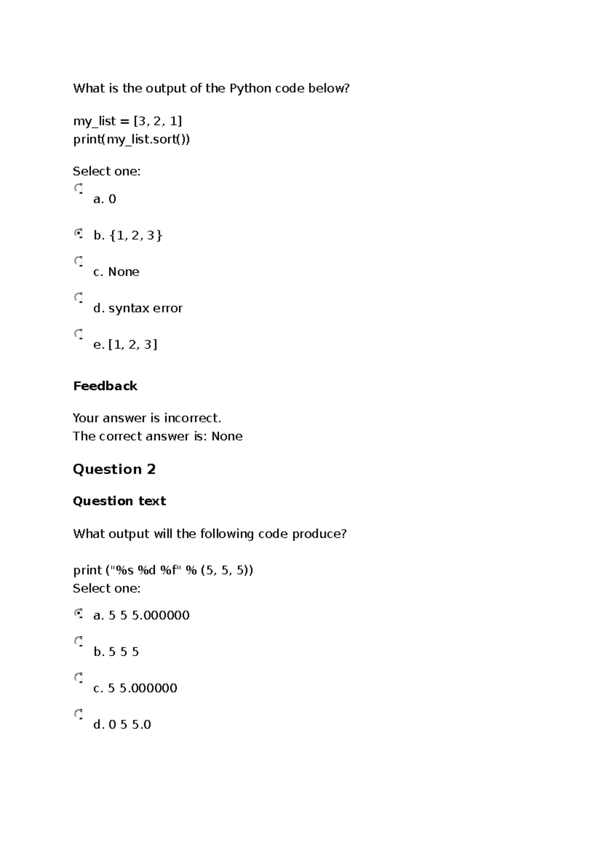 CS1101 Final Exam Review 2: Python Code Output Analysis - Studocu