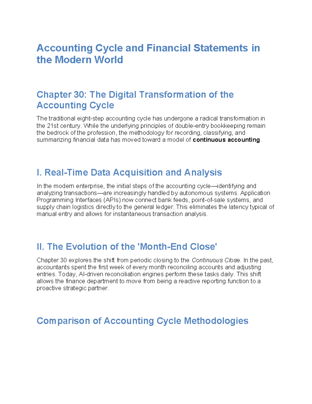 Accounting Cycle & Financial Statements: Ch 30 - Digital Transformation ...
