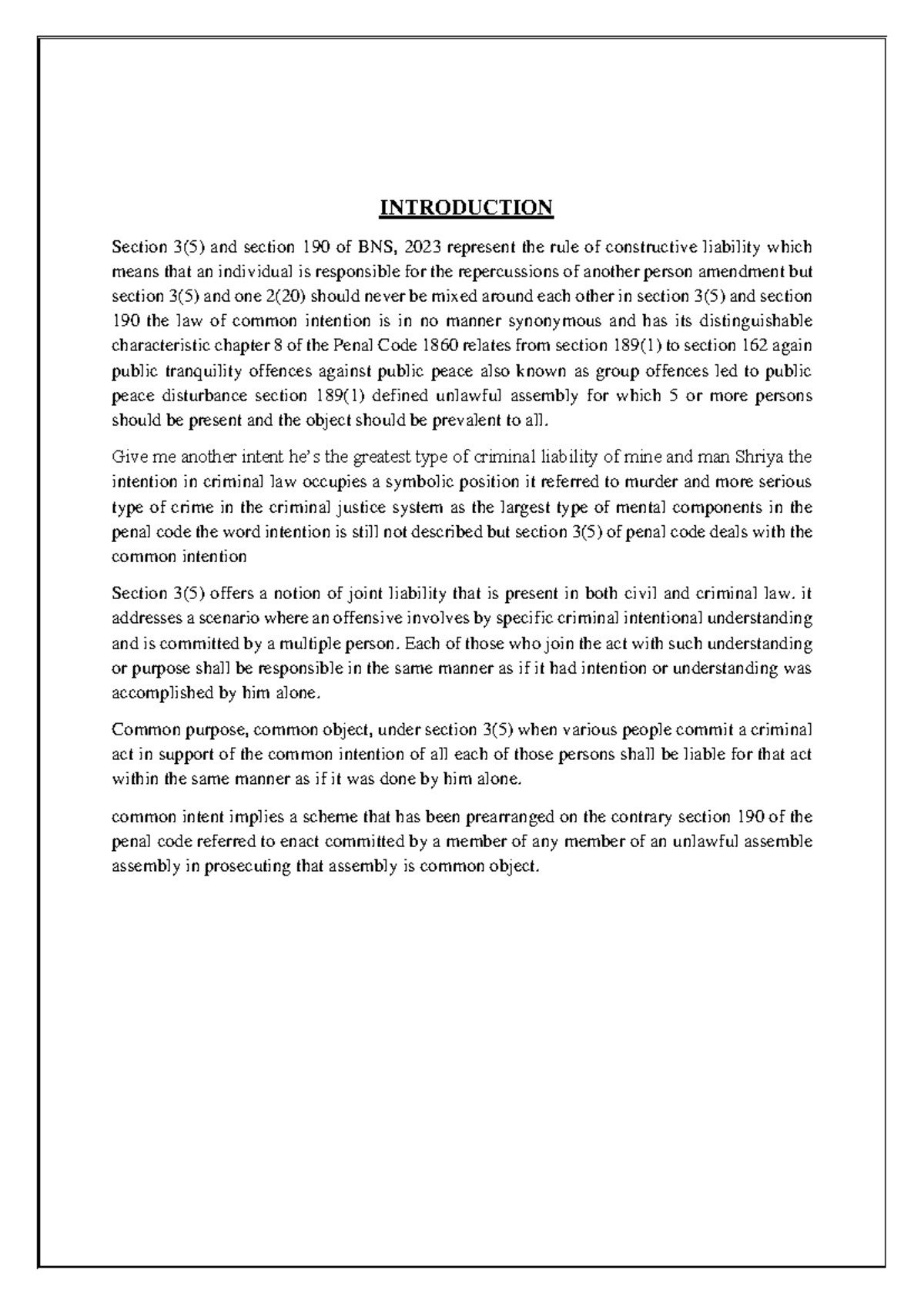 Common Intention vs. Common Object: A Legal Analysis under BNS 2023 ...