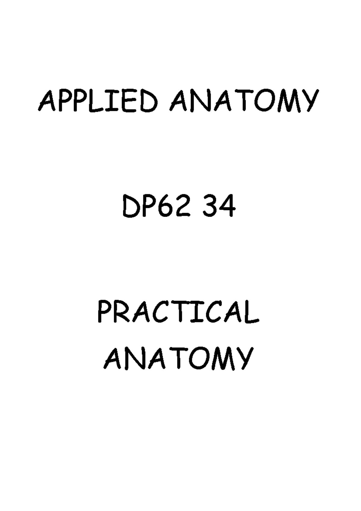 Palpation booklet for applied anatomy DP62 34: hip, knee, and shoulder ...