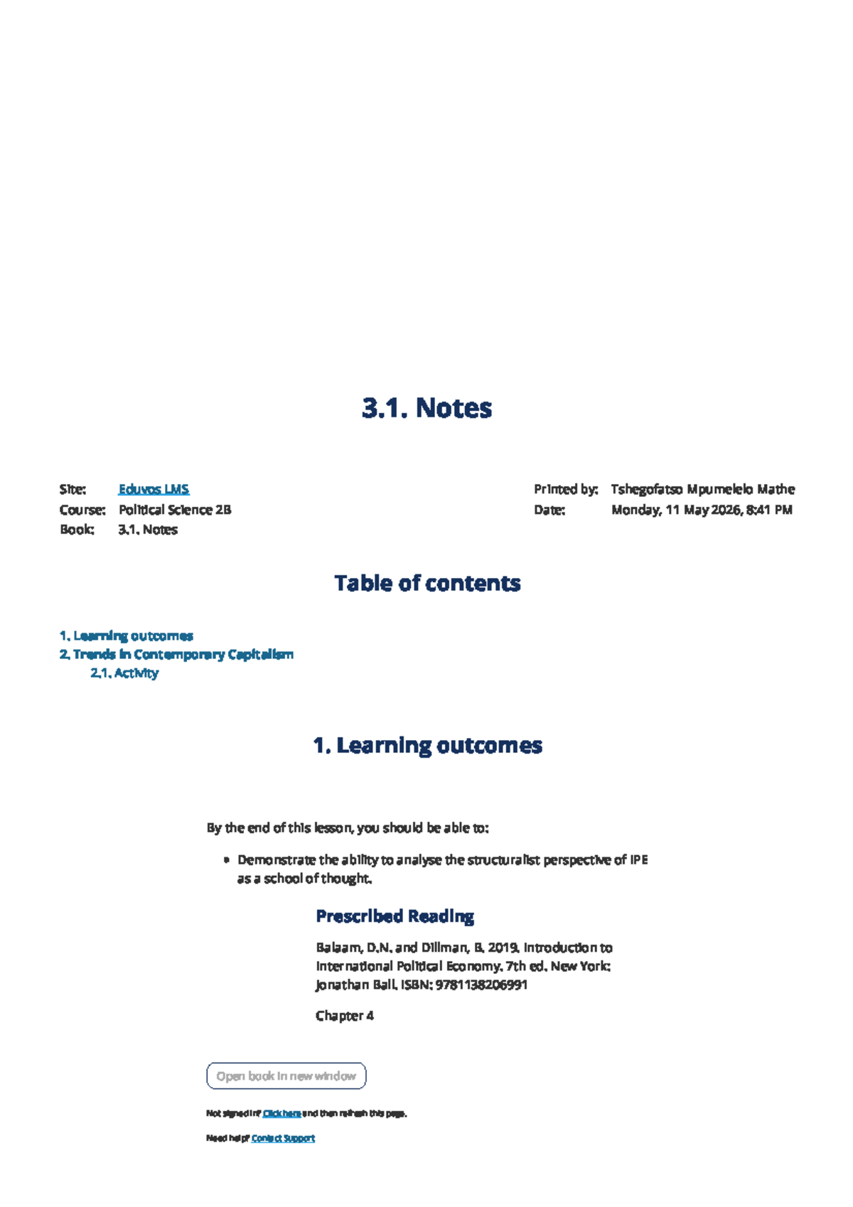 Political Science 2B: Trends in Contemporary Capitalism Notes - Studocu