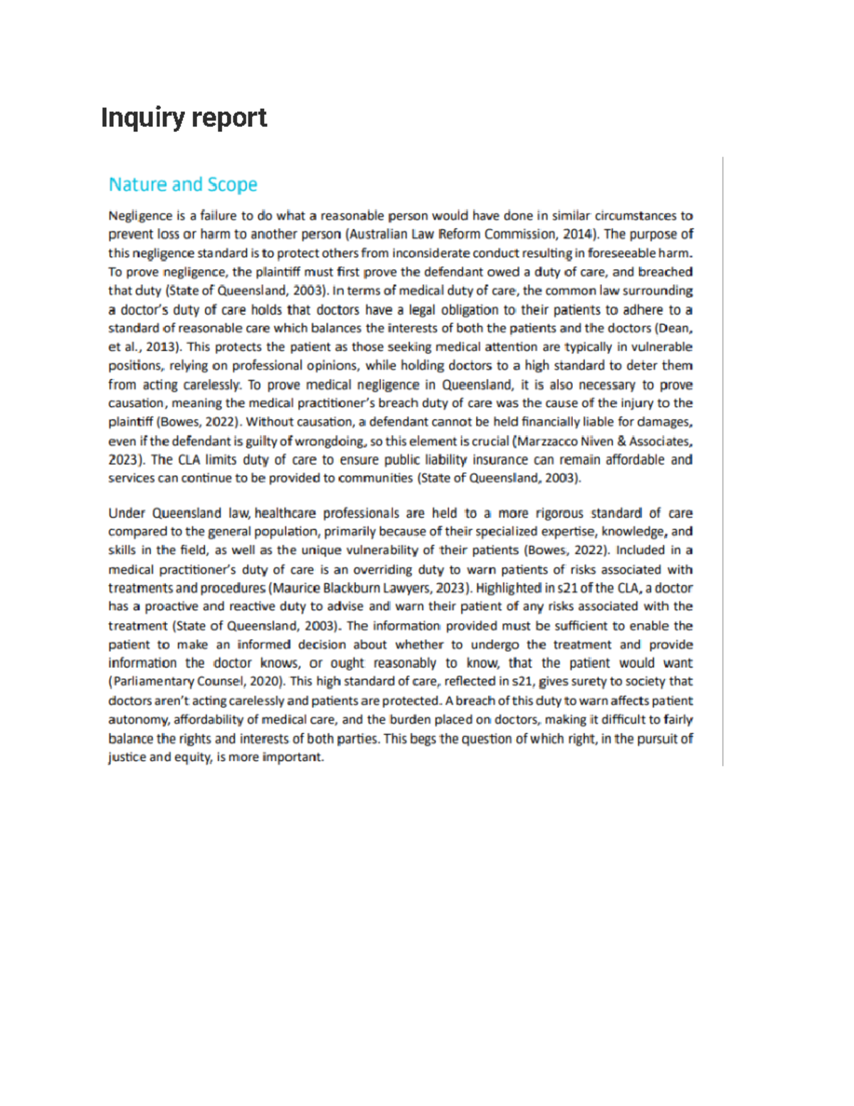 IA2 Legal Inquiry Report: Understanding Negligence, ADR & Jury ...