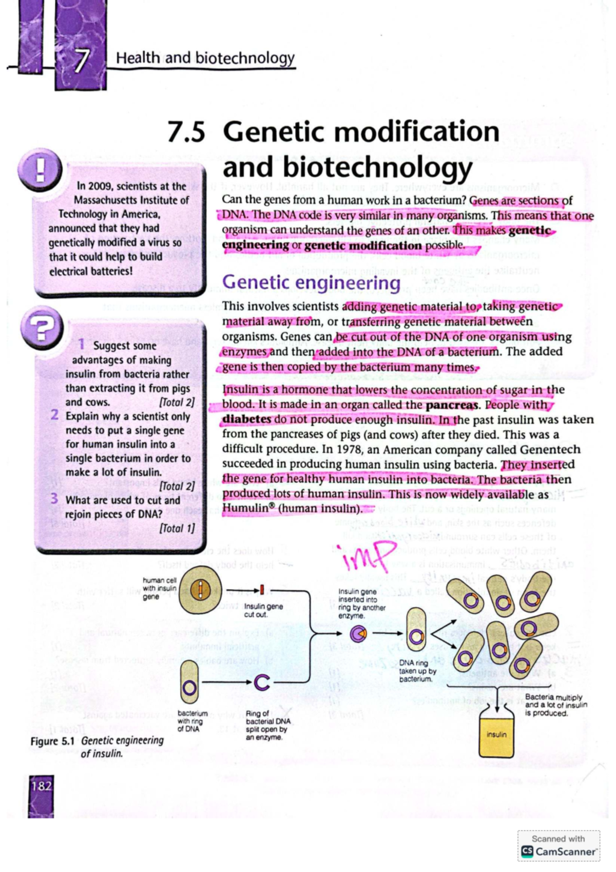 Chapter 7 lesson 5 Bio - textbook longman - 7 Health and biotechnology ...